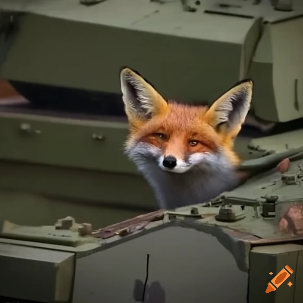 Fox on a tank on Craiyon