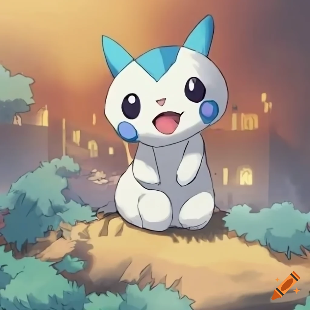 Giant Pachirisu in a tiny city on Craiyon