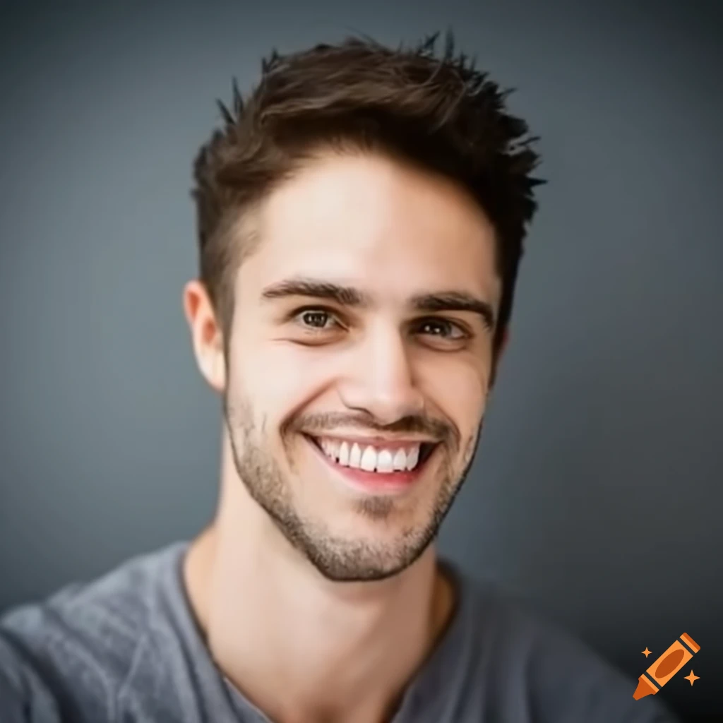 Smiling mid-30's male in a linkedin profile picture on Craiyon