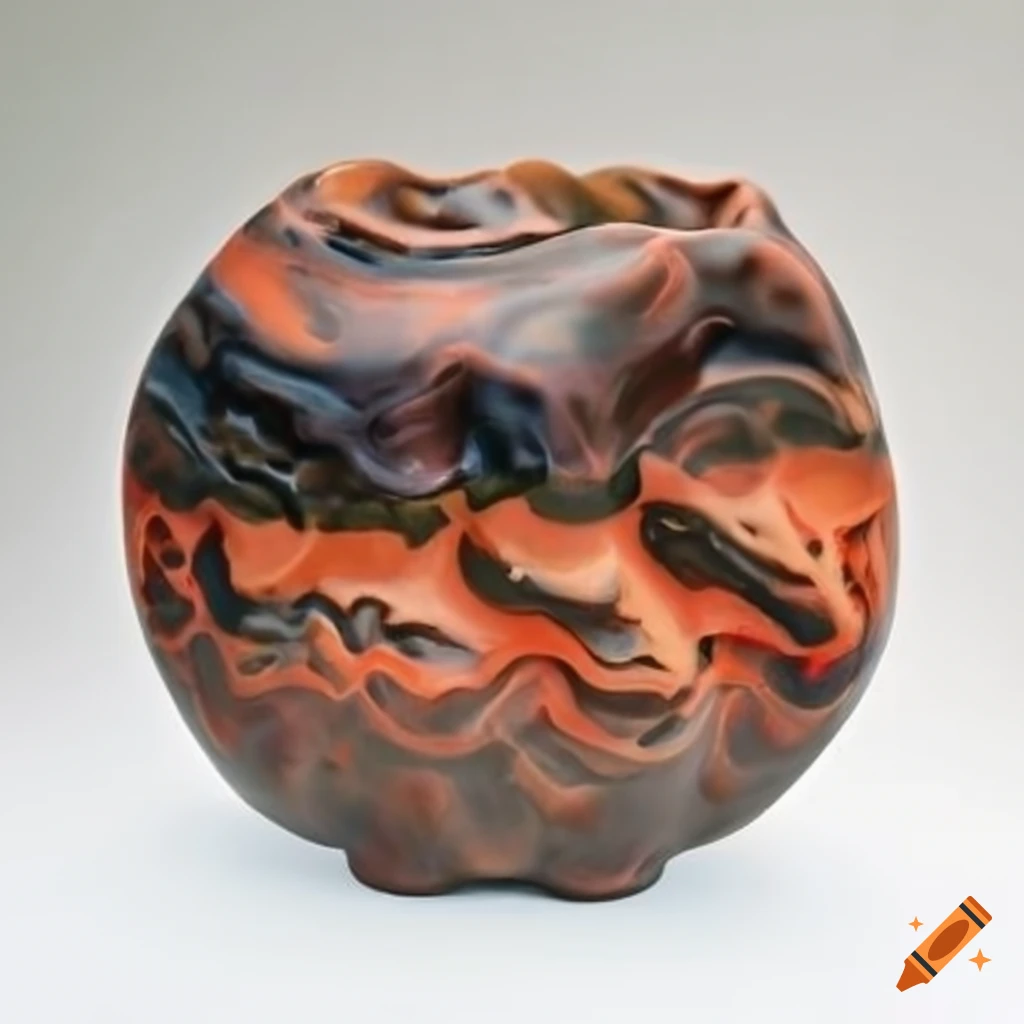 Ceramic artwork with a unique crazy glaze on Craiyon