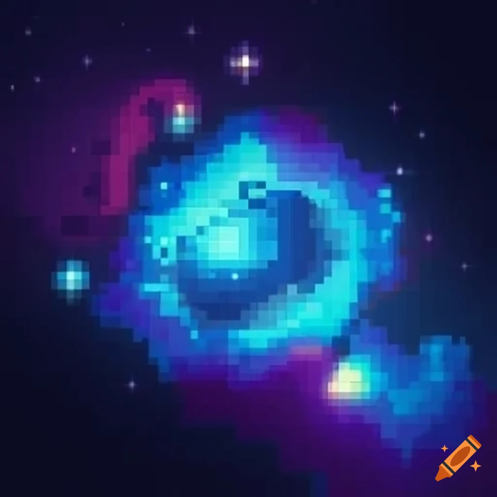 8-bit galaxy design on Craiyon