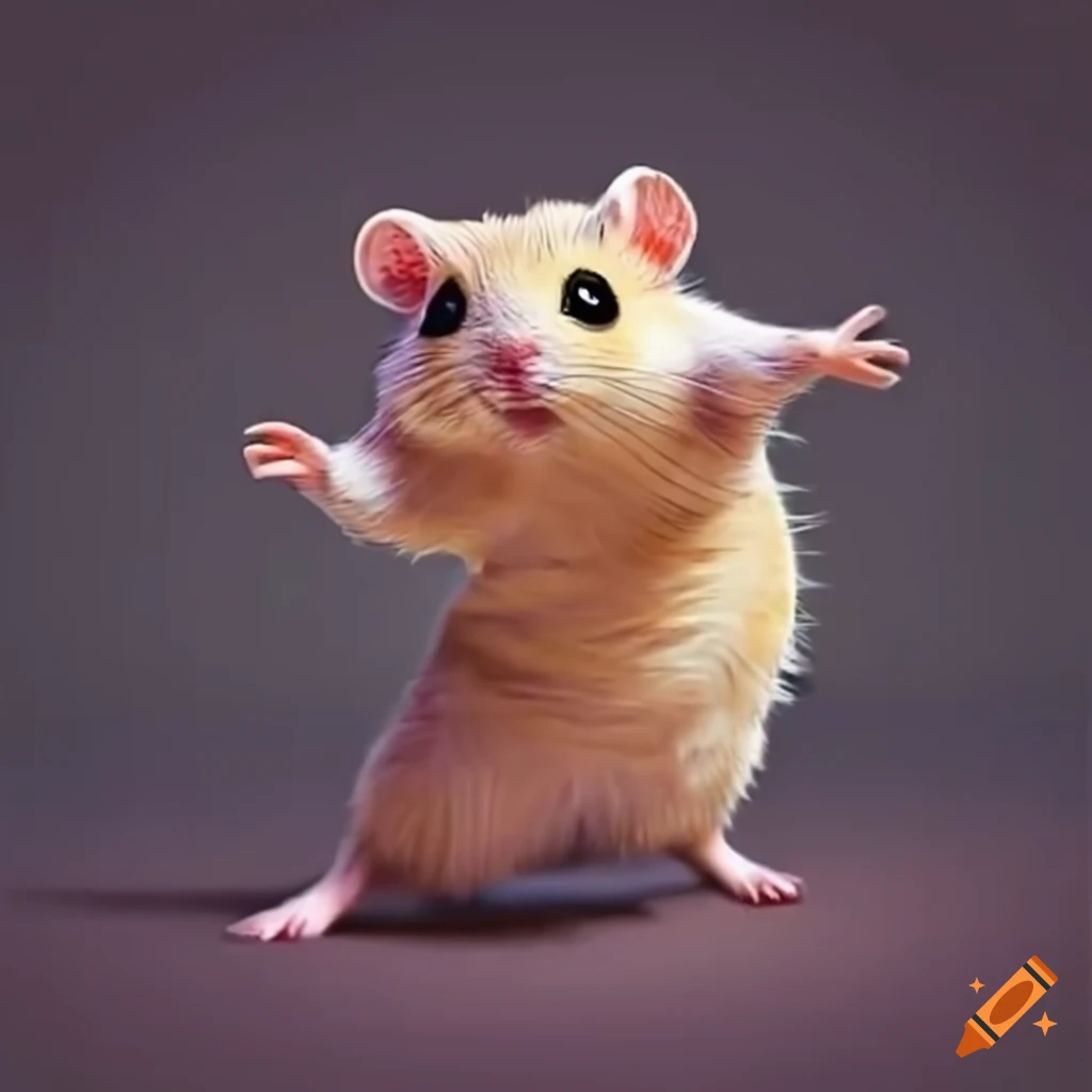 Graffiti style hamster dancing on Craiyon
