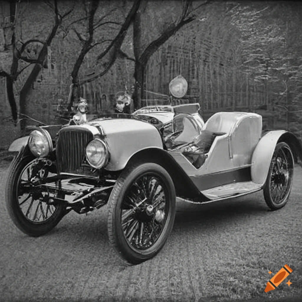 Vintage mercedes from the late 1800s in a timeless photograph on Craiyon