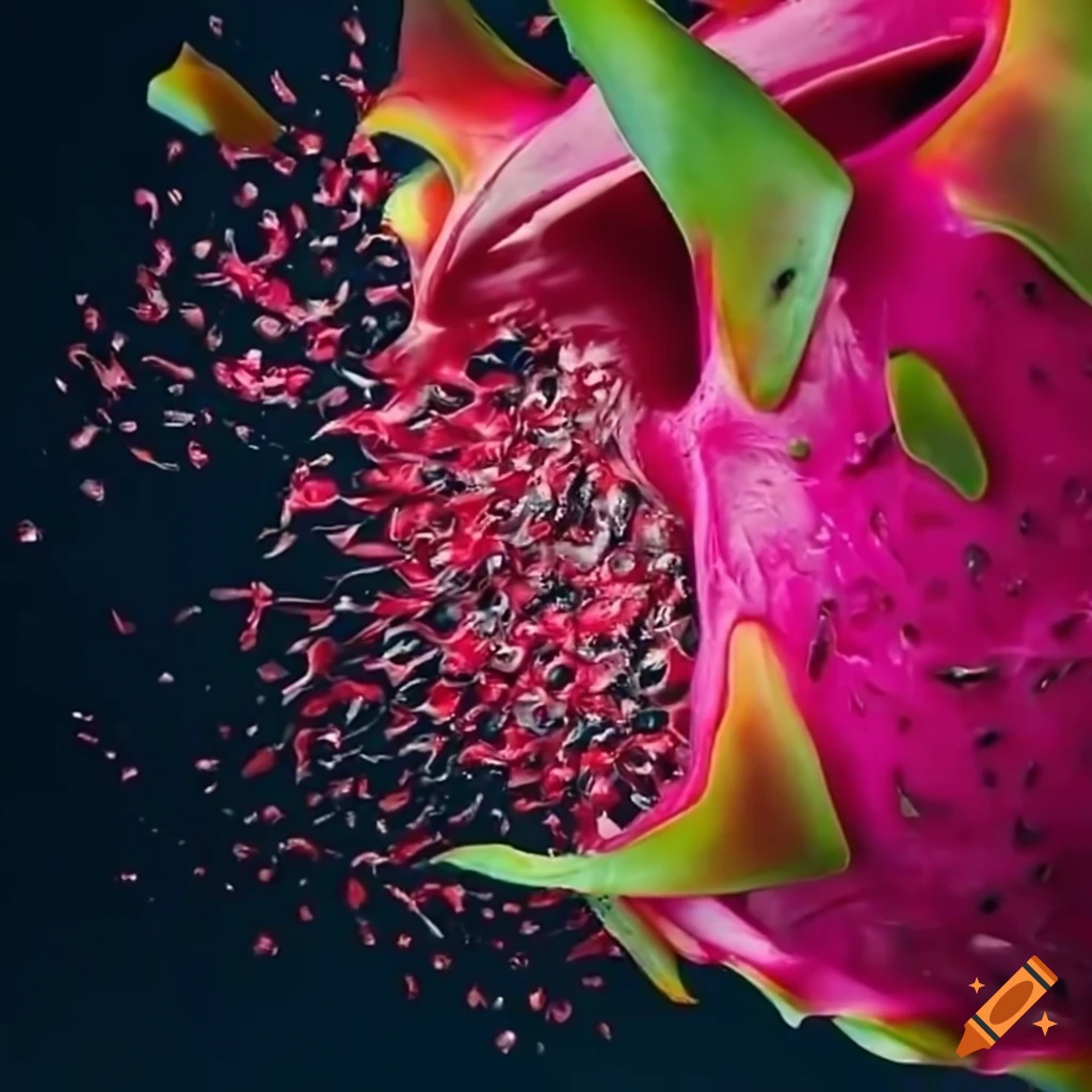 Dragon fruit explosion on Craiyon