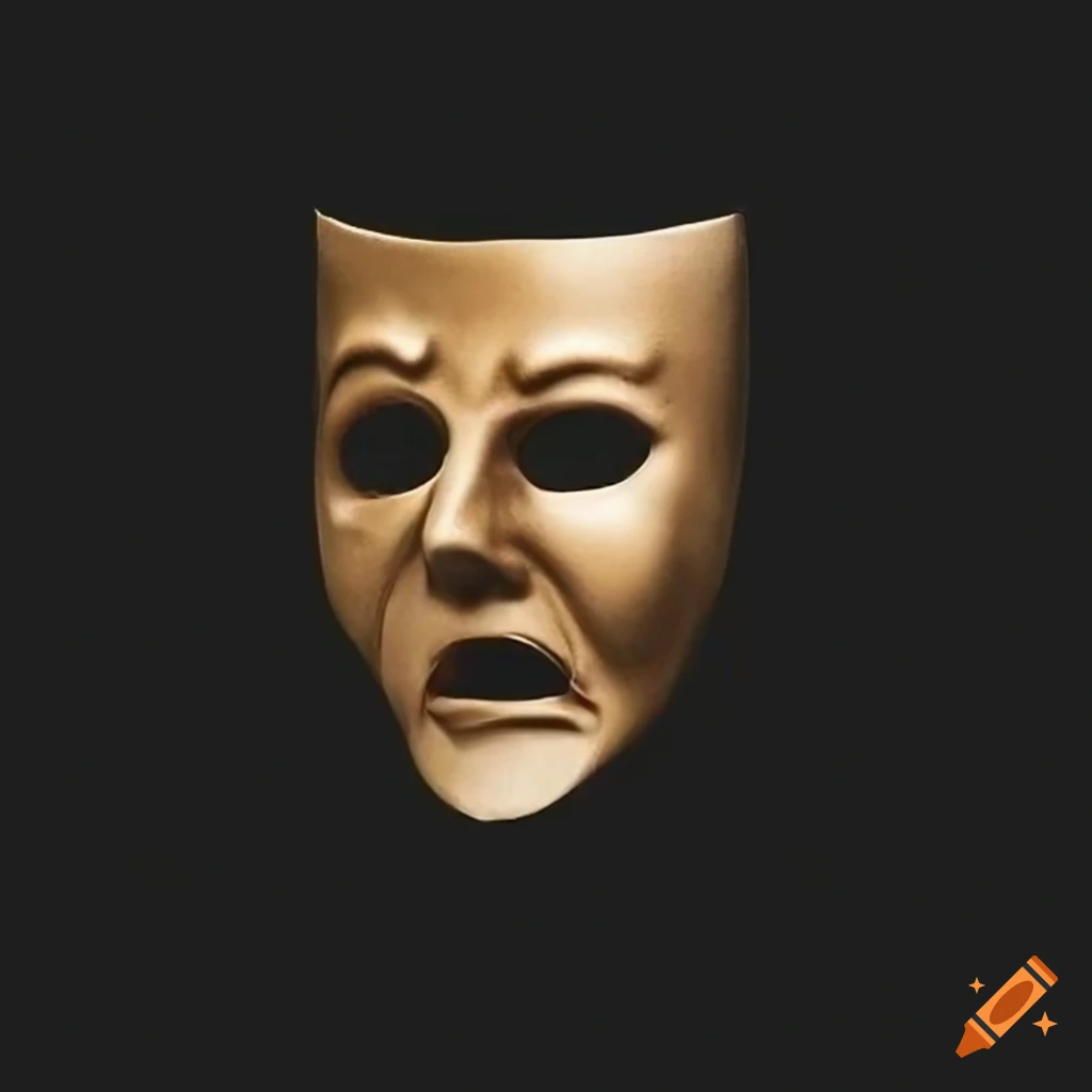 Theater mask expressing pain on Craiyon
