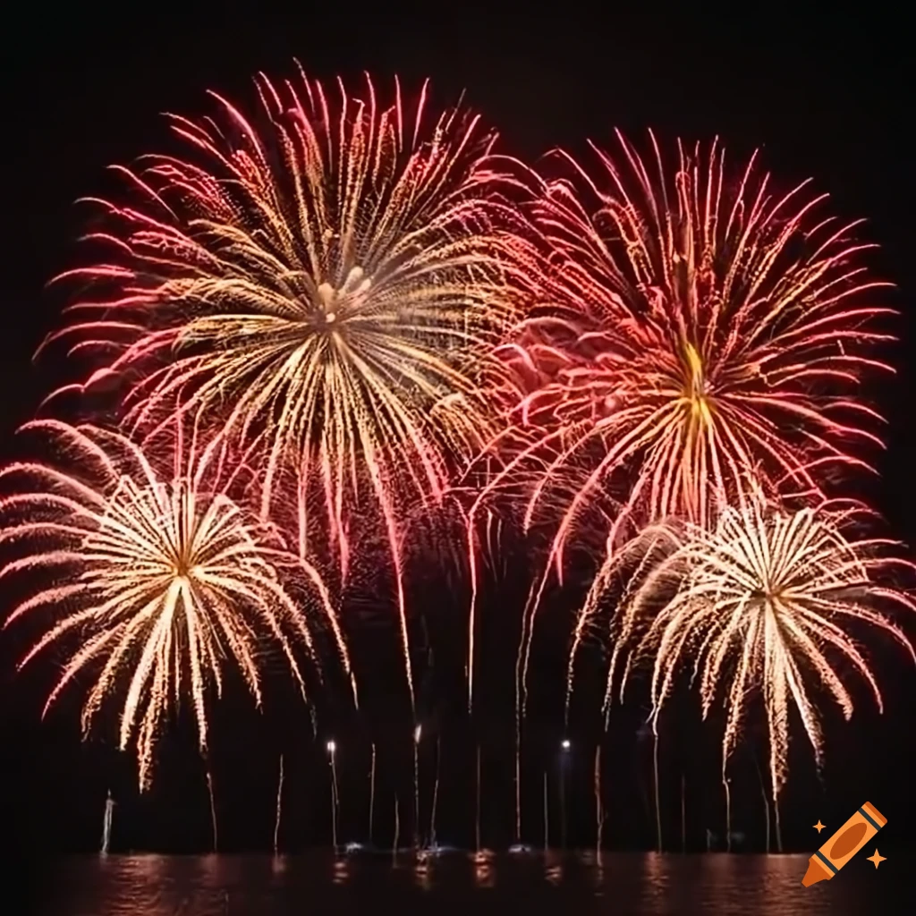 Spring festival fireworks display on Craiyon