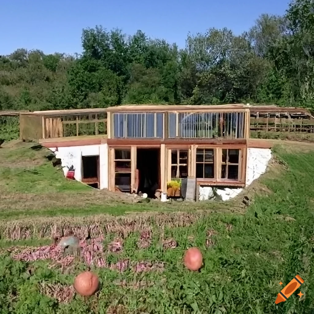 Organic co-op house made from mud and reclaimed materials in earthship ...