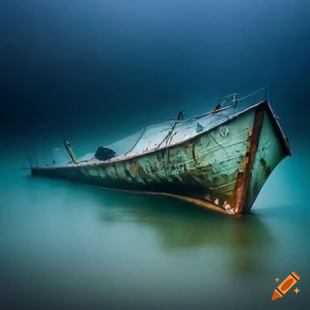 Sinking boat on Craiyon