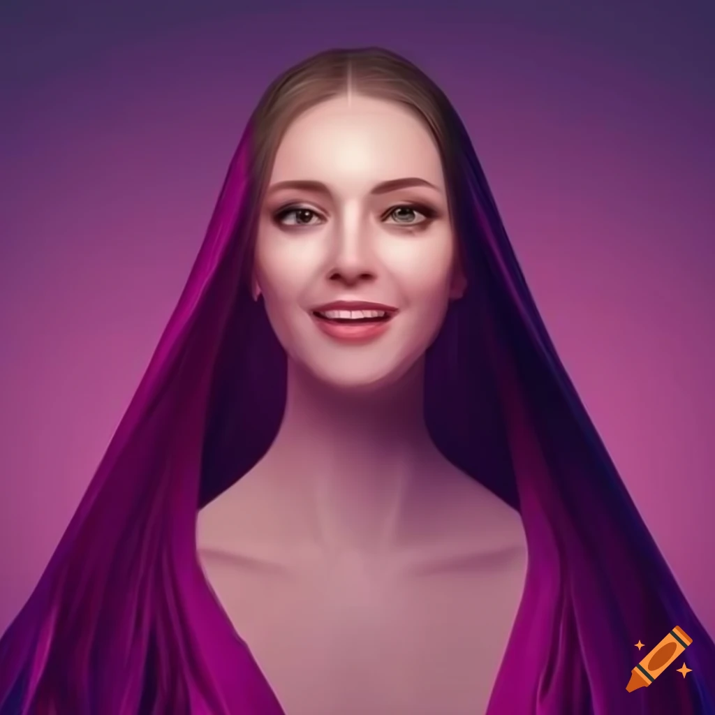 Beautiful woman with long hair in sumptuous robe on Craiyon