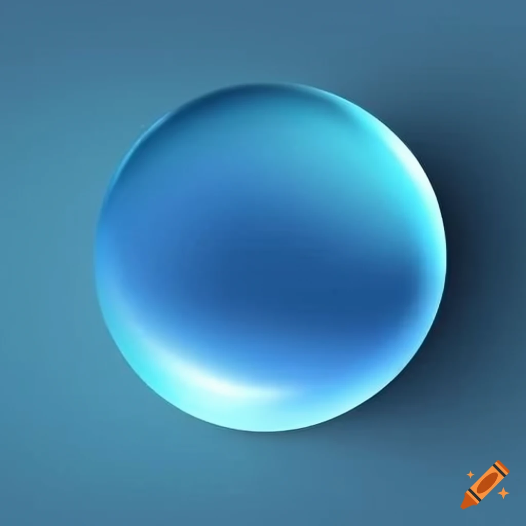 Round smooth blue crystal on Craiyon