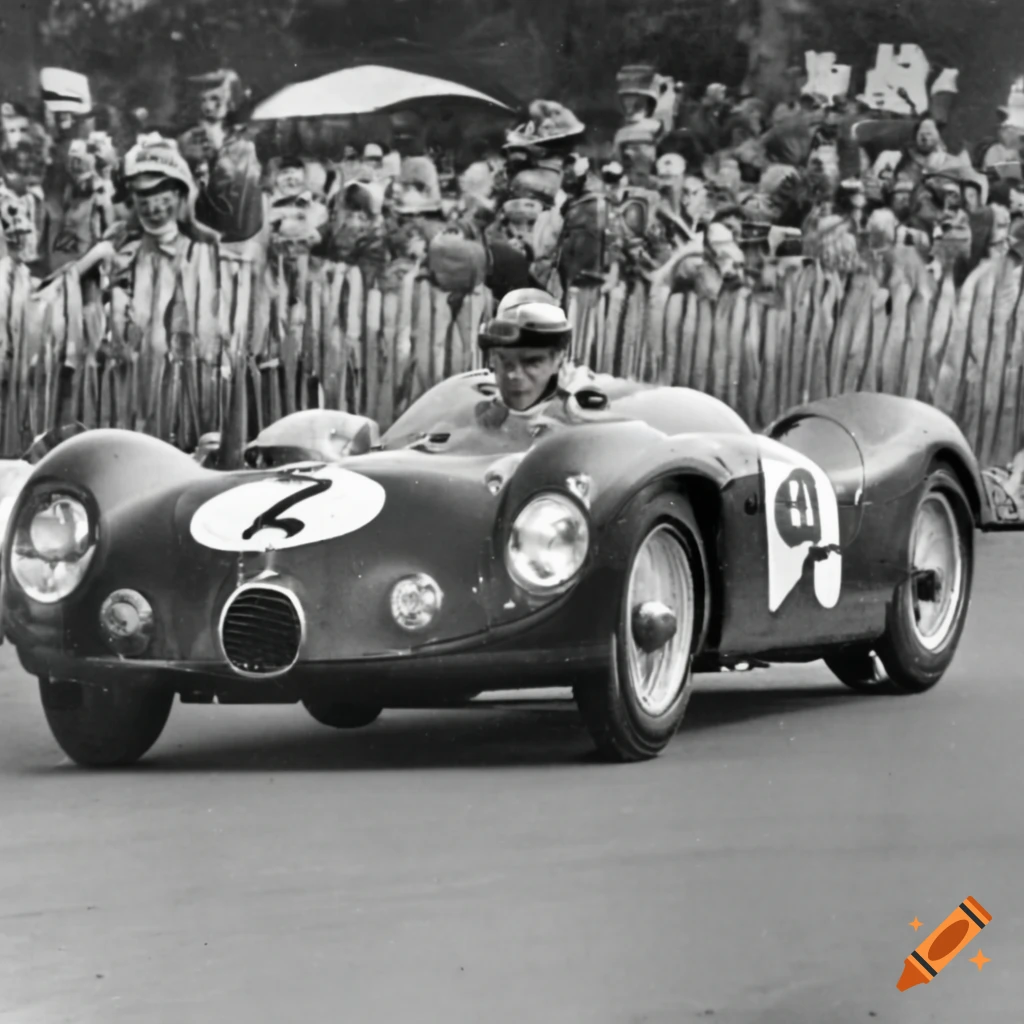 Vintage le mans competition car from 1950 with bmw-mercedes grille on ...