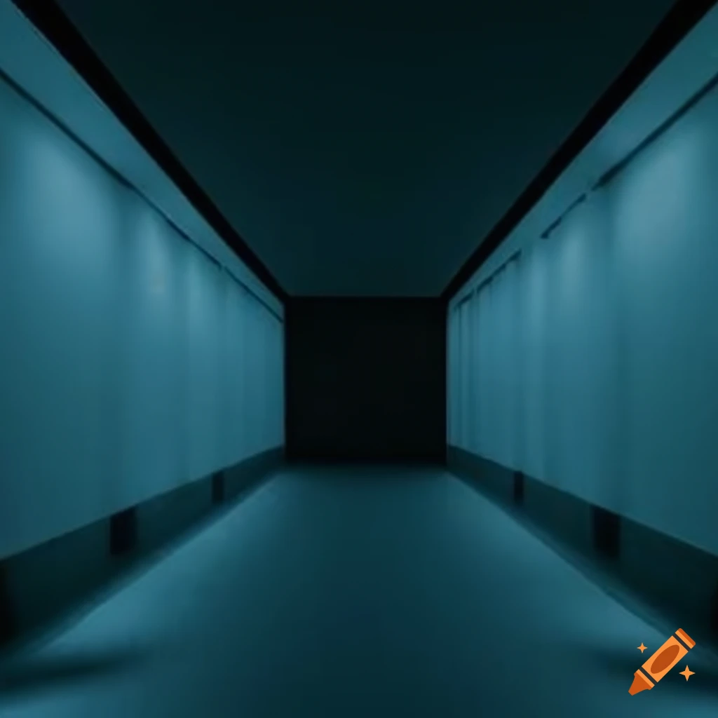 Liminal labyrinth in a bright and enclosed white setting on Craiyon