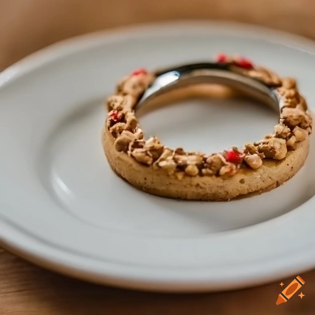 Wedding ring cookie, product photography on Craiyon