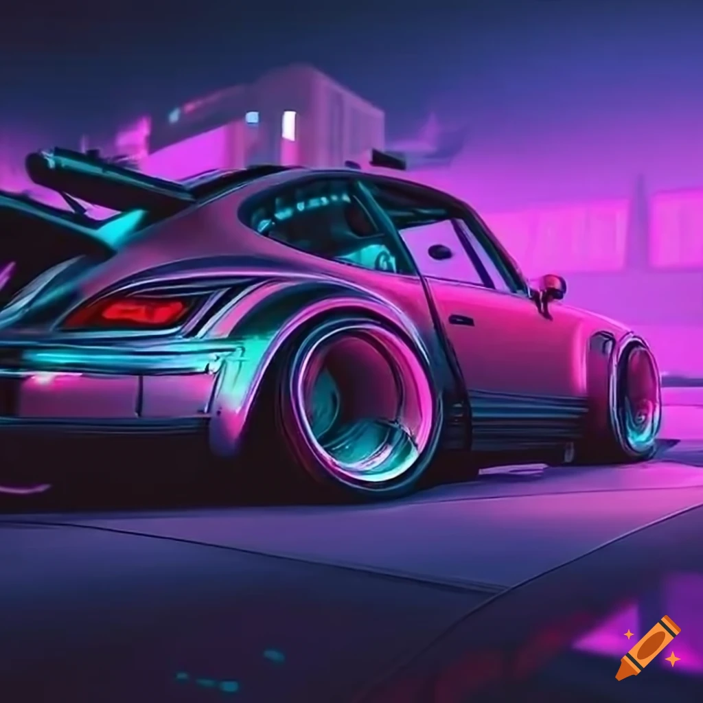 Cyberpunk porsche on Craiyon