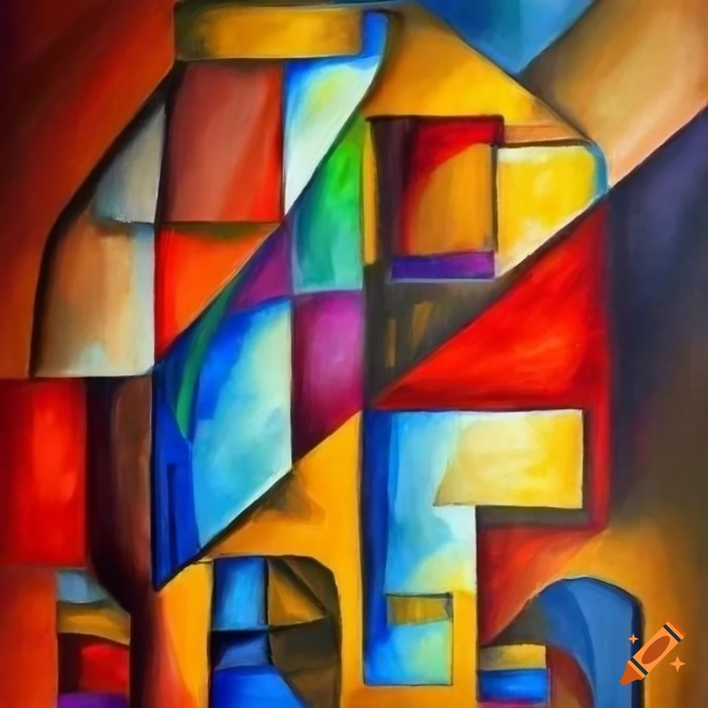 Cubism painting art on Craiyon