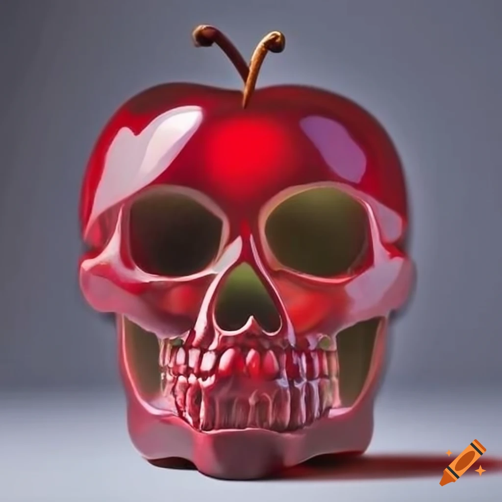 Red crystal skull apples on Craiyon