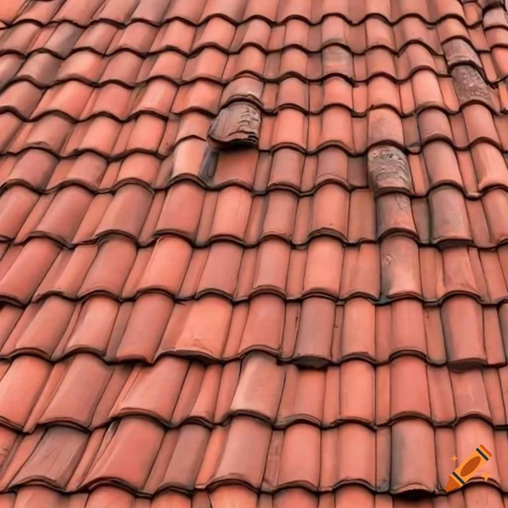 Japanese roof tiles texture on Craiyon