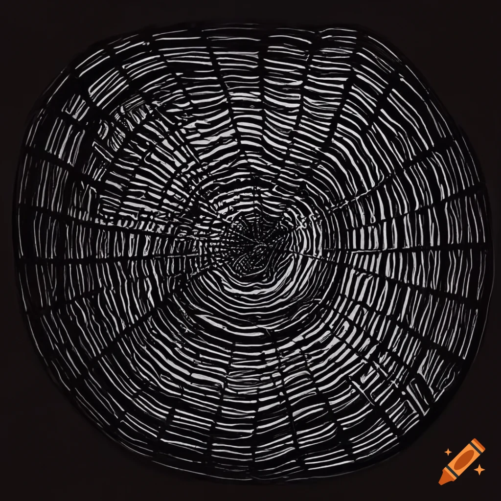 Abstract pattern black line art with intricate cobweb-like designs on ...