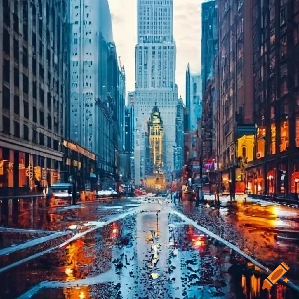 Rainy day in new york city on Craiyon