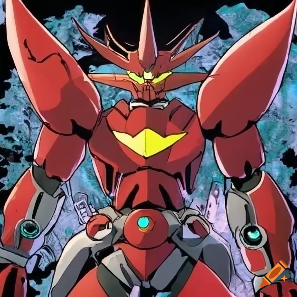 Giant robot with stag mandibles reminiscent of go nagai style manga on ...