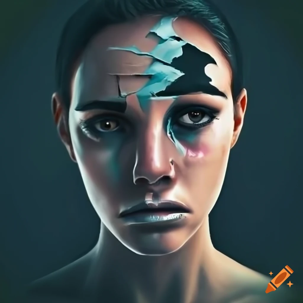 Broken face on Craiyon