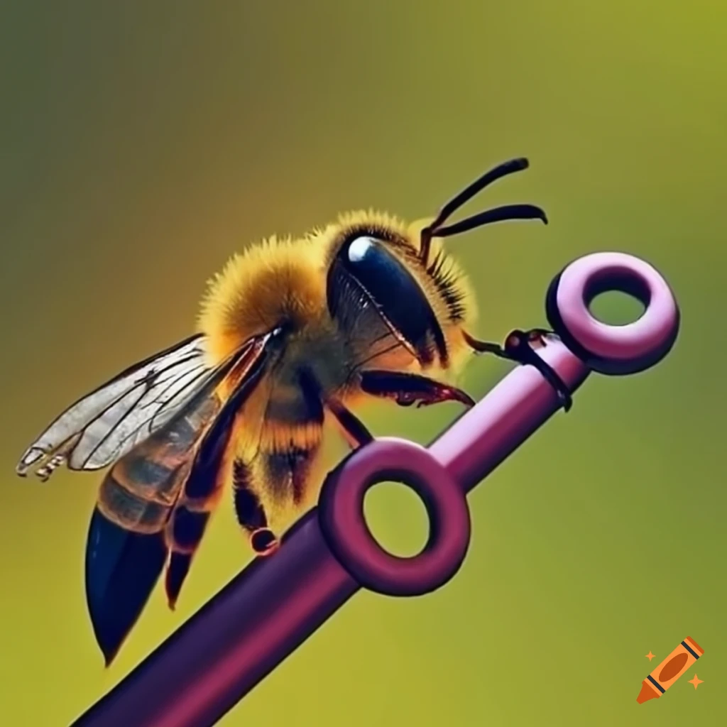 Bee and key on Craiyon