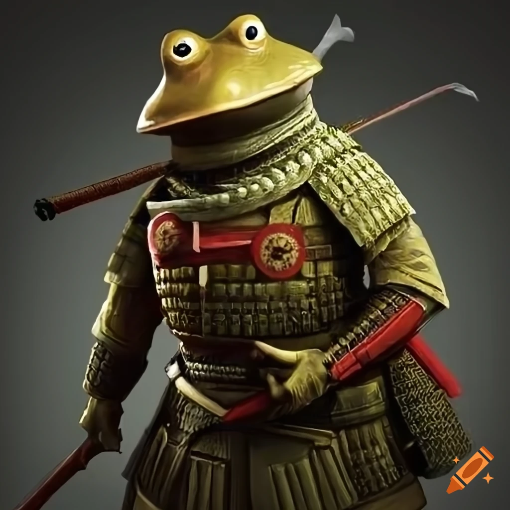 Soviet frog samurai illustration on Craiyon
