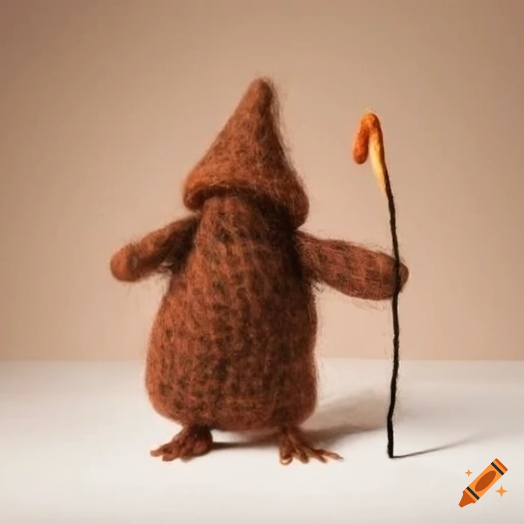 Felted wool frog wizard on Craiyon