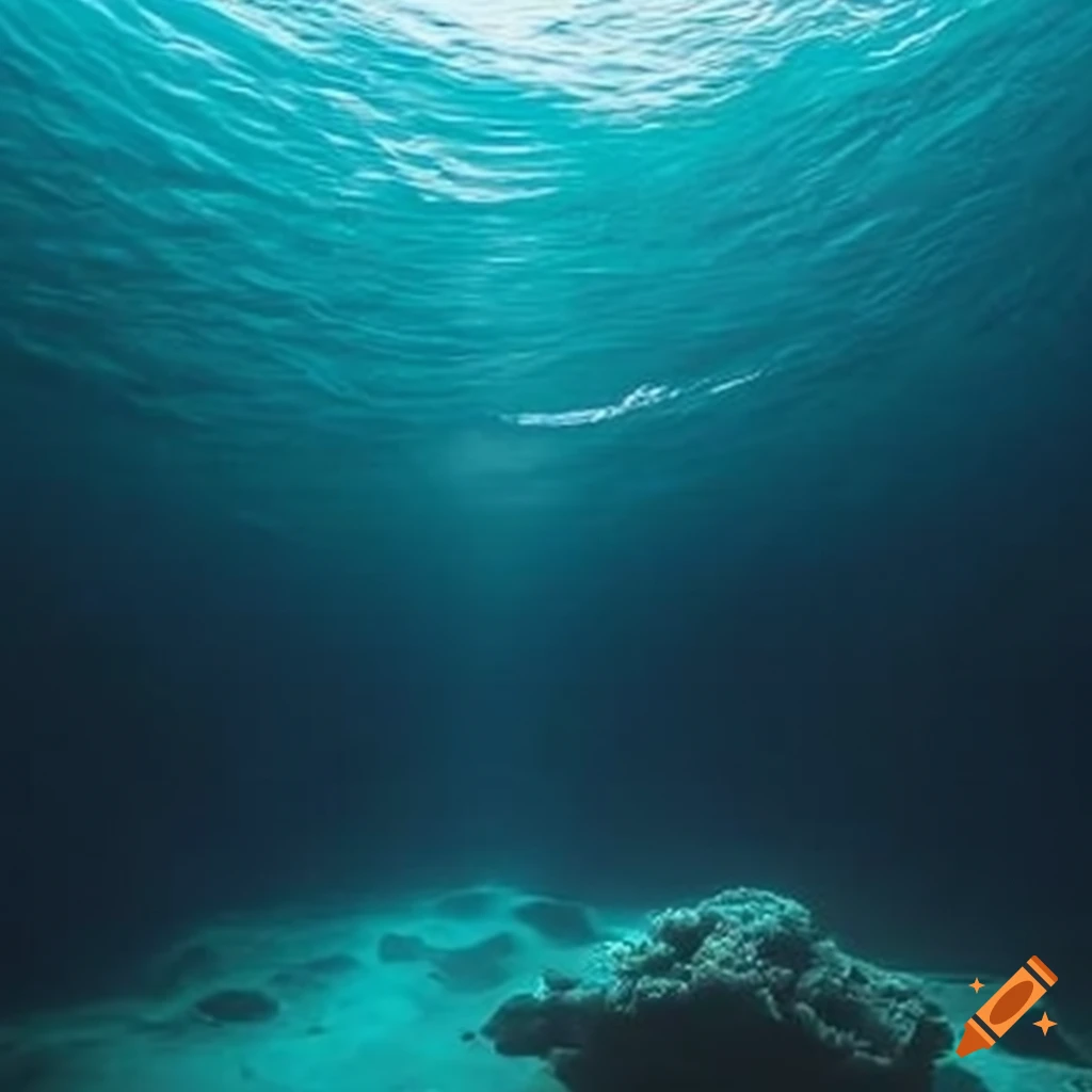 Mysterious and vast aerial view of the ocean on Craiyon