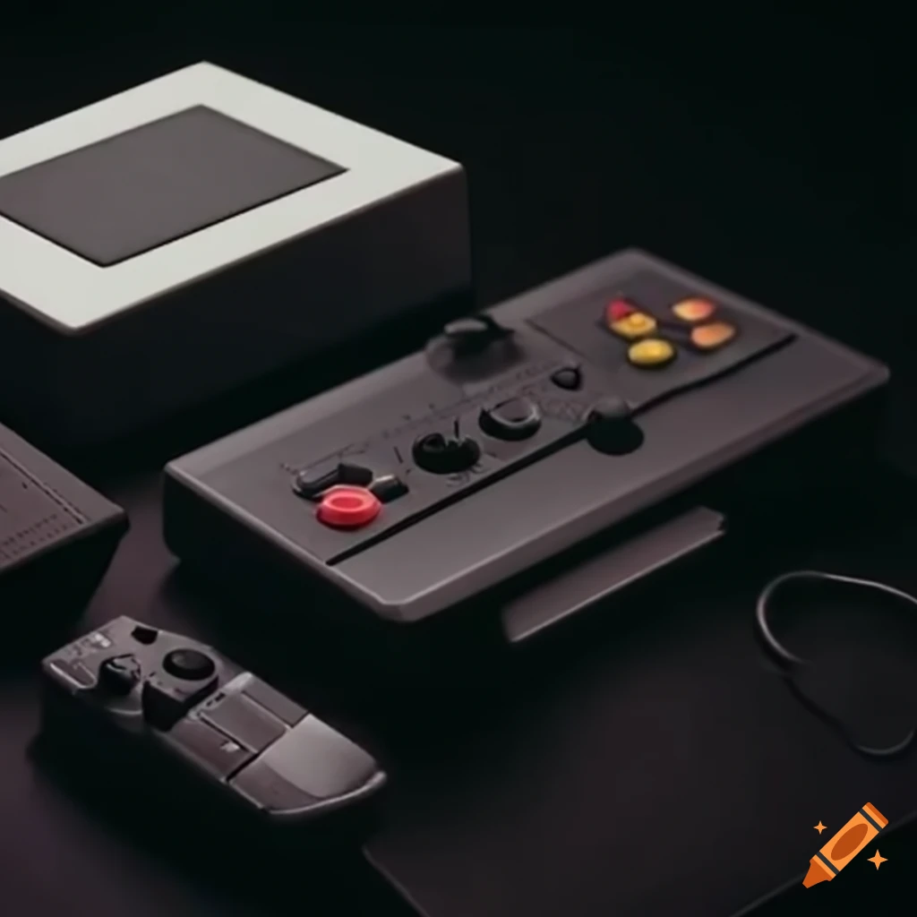 Retro gaming console advertisement on Craiyon