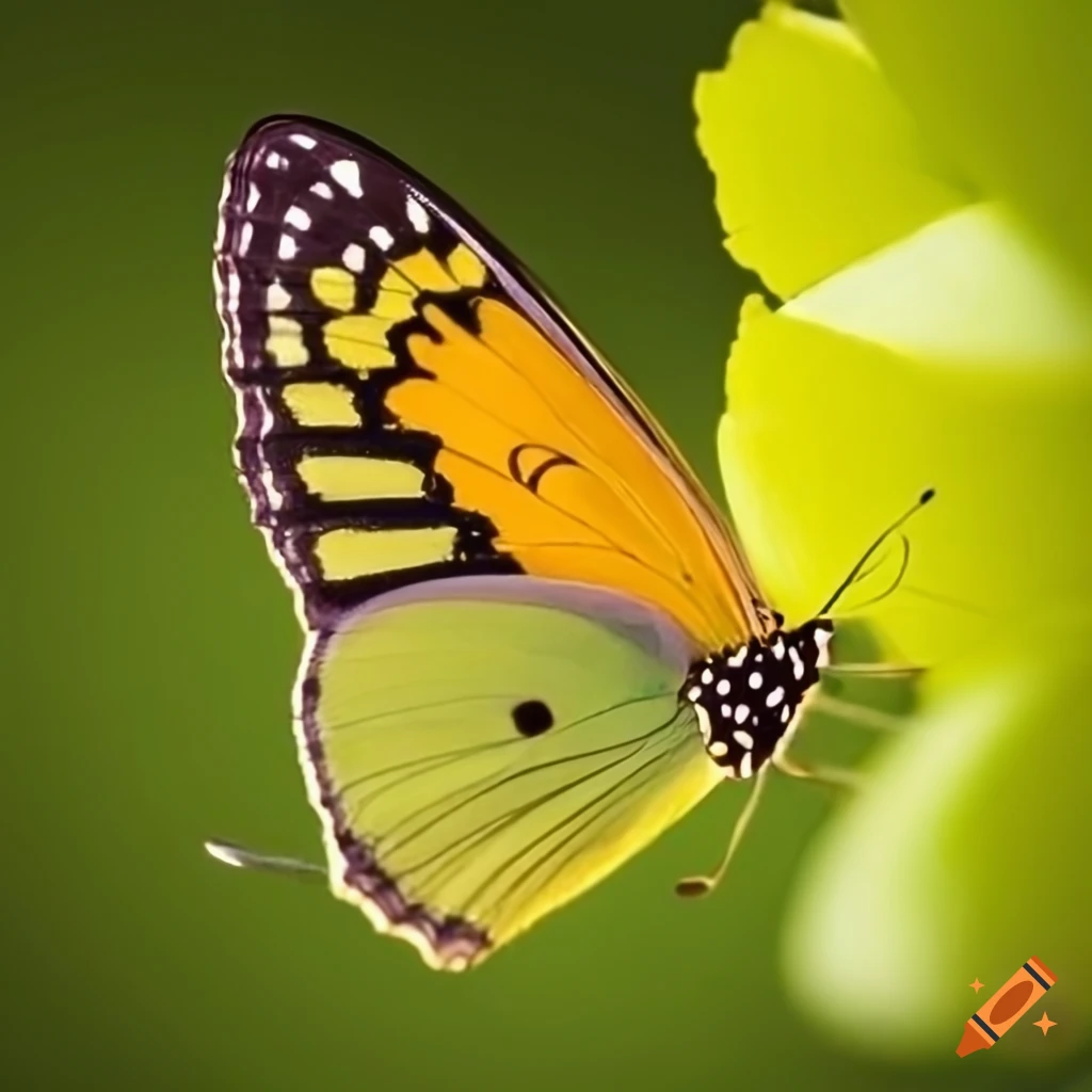 Yellow butterfly on Craiyon