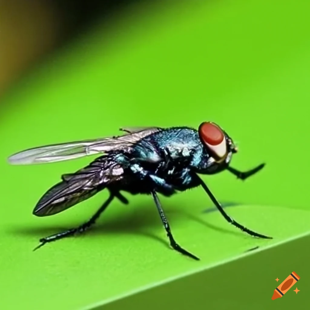 Fly insect close-up view on Craiyon