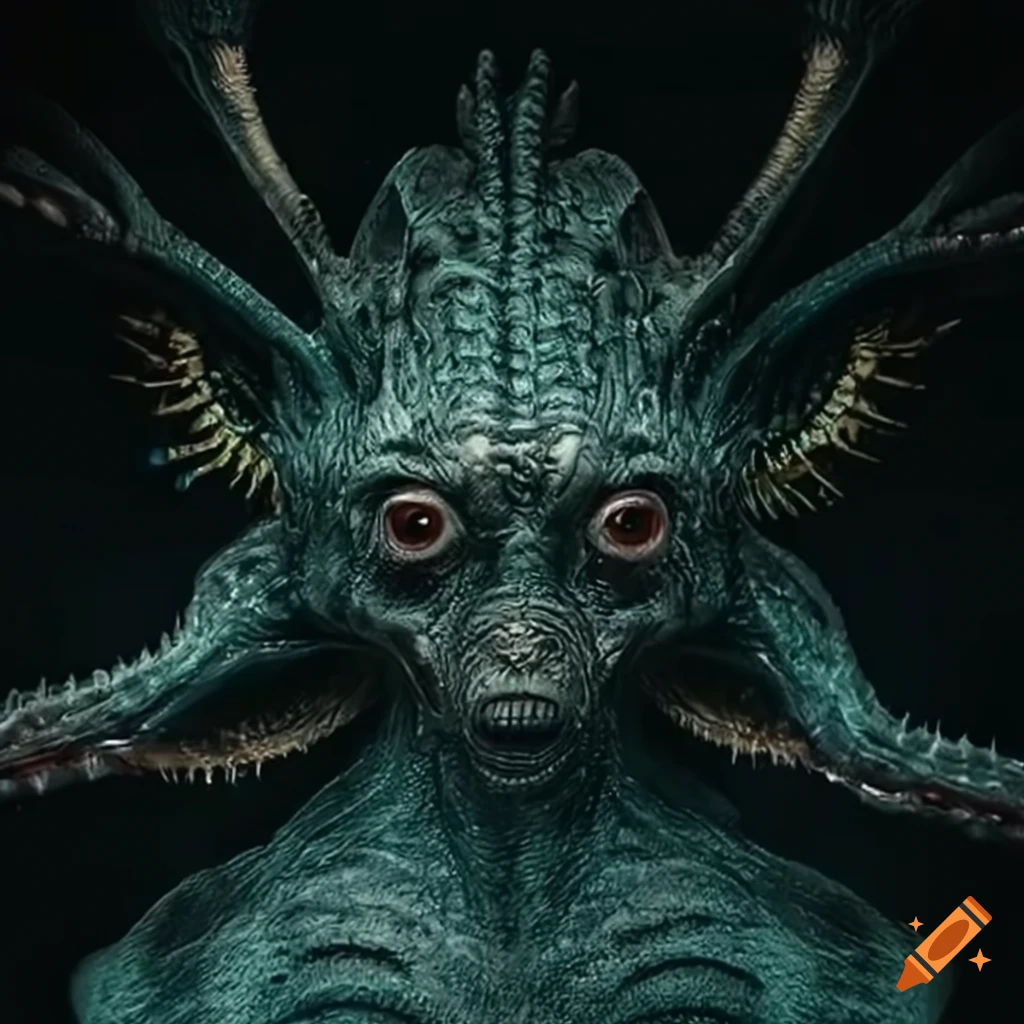 Carnivorous alien-like creature on Craiyon