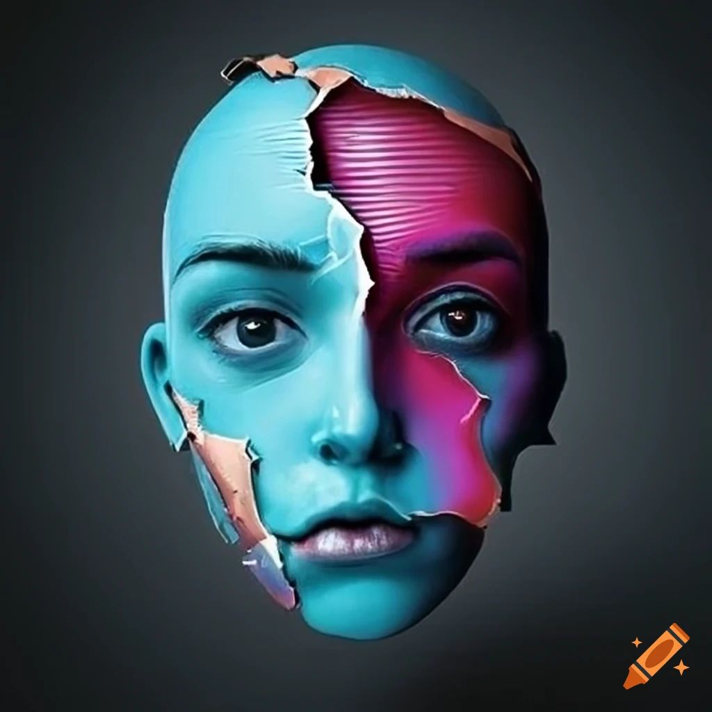 Broken face on Craiyon