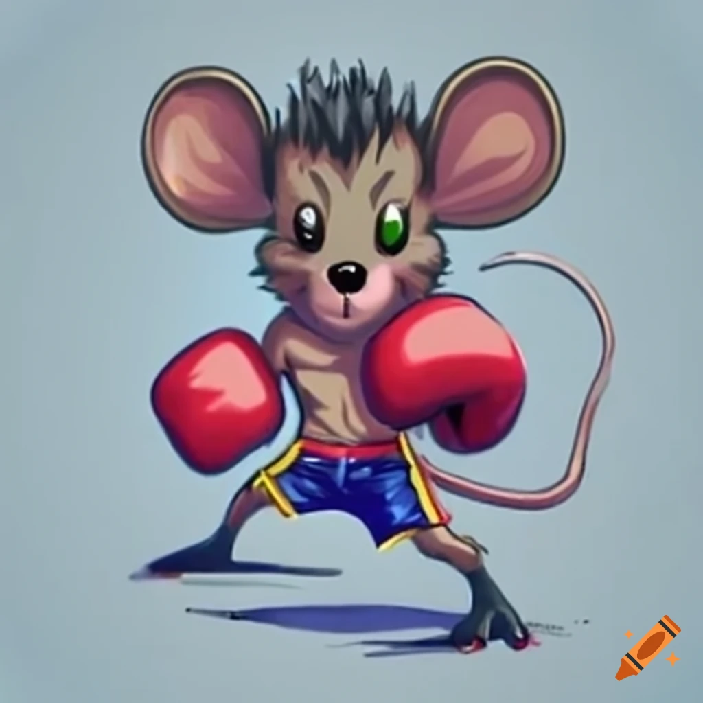 Boxing mouse on Craiyon
