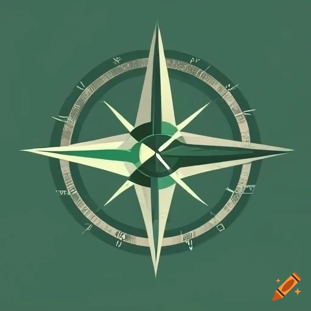North compass green full logo in vector format on Craiyon