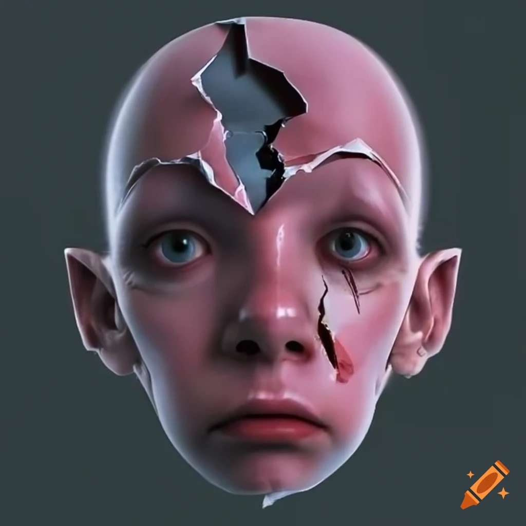 Broken face on Craiyon