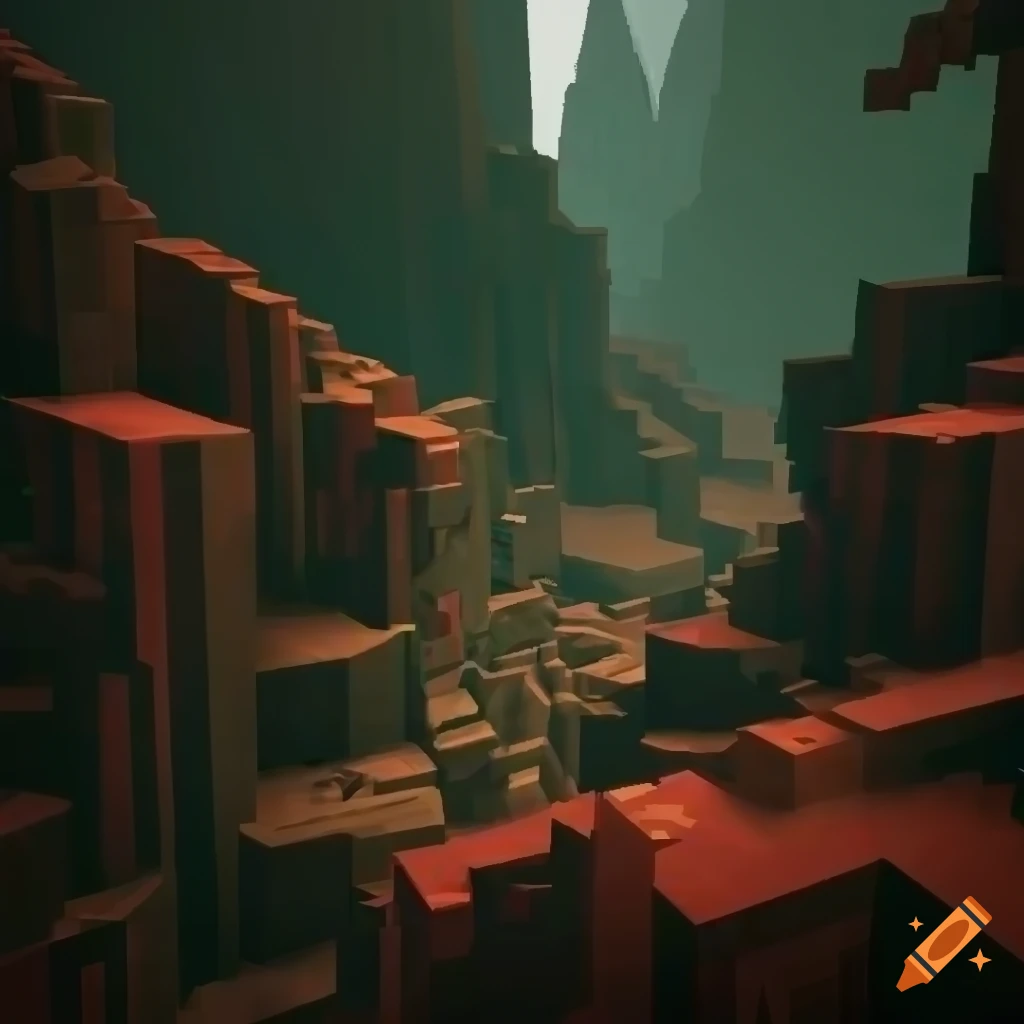 Isometric forest terrain with geological features inspired by exanima ...