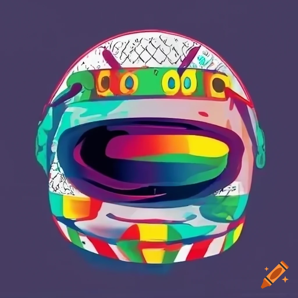 Racing channel logo with a helmet on Craiyon