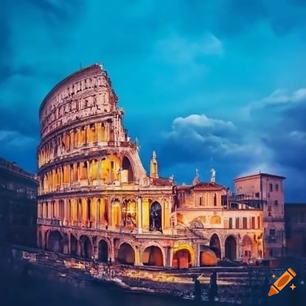 Iconic tourist attraction in italy without people on Craiyon