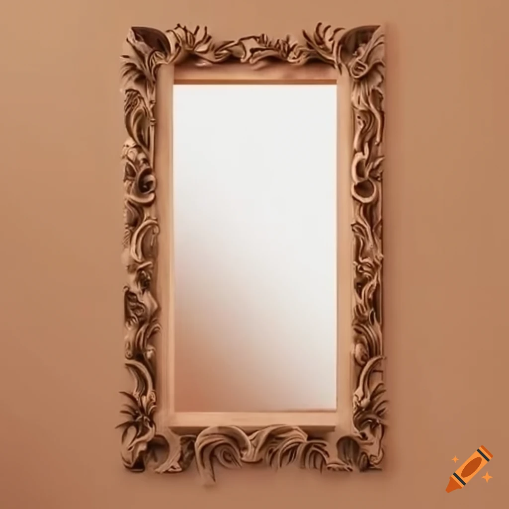 Intricate wooden frame on Craiyon