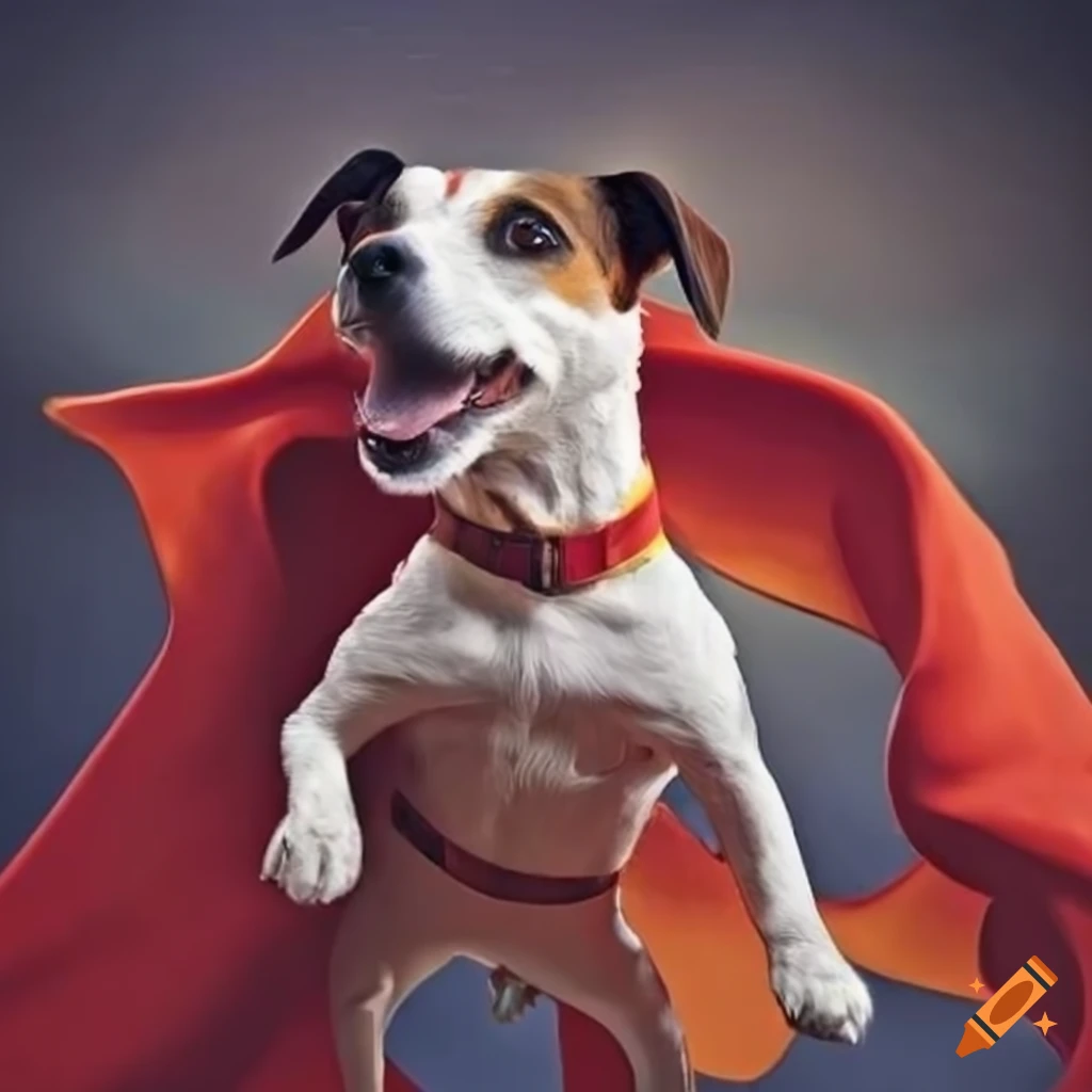 Superhero jack russell terrier on Craiyon