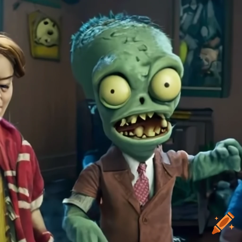 Live-action movie inspired by plants vs zombies game on Craiyon