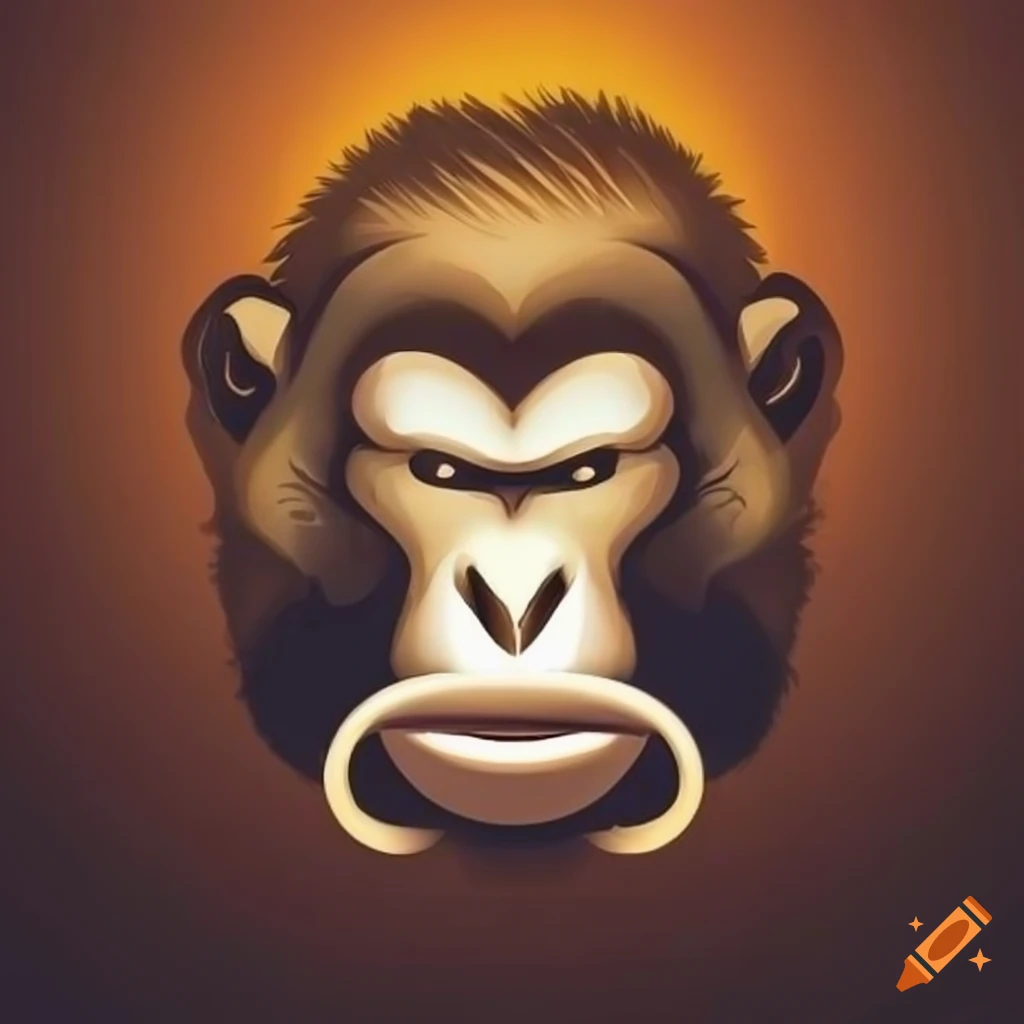 Macaque monkey logo on Craiyon