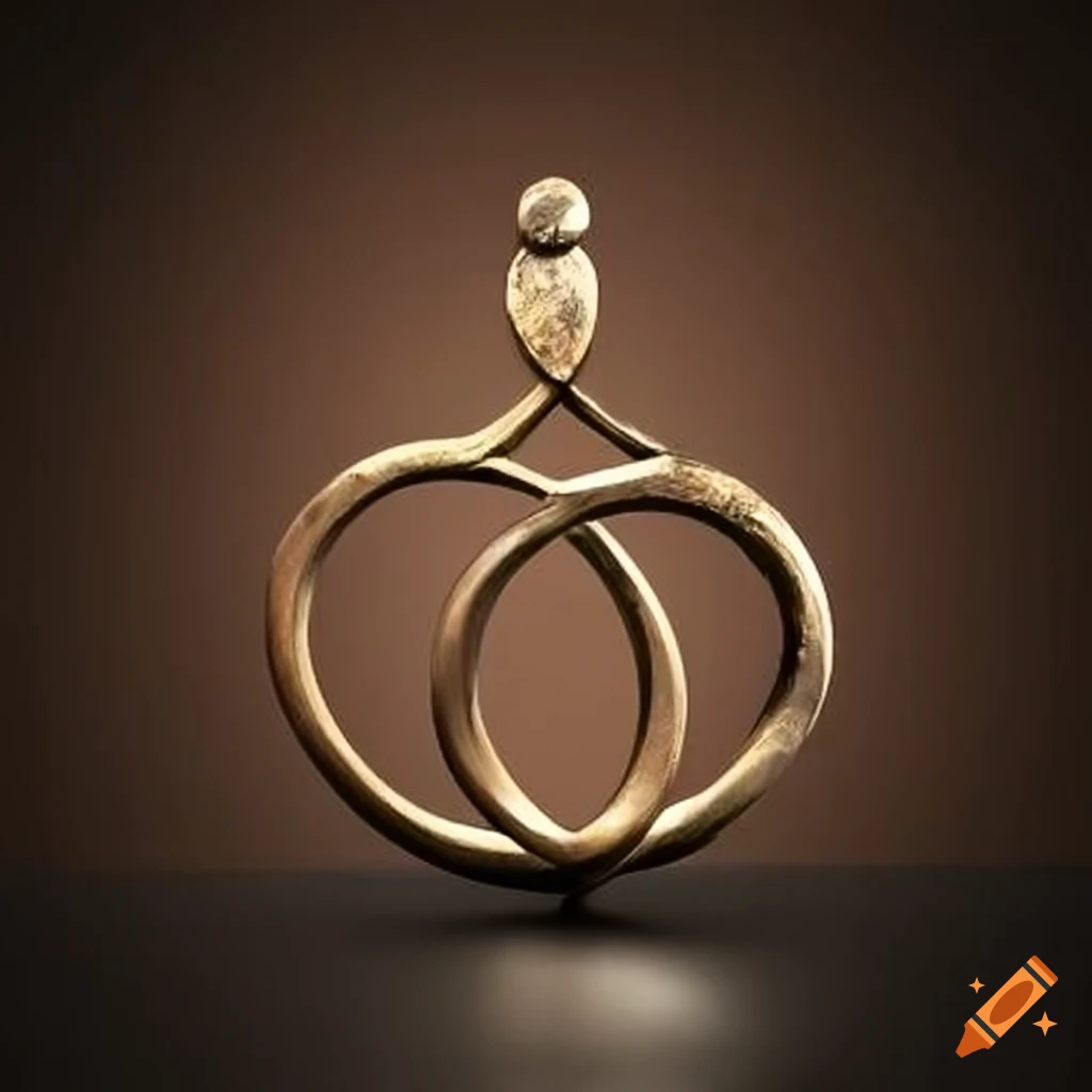 Magical symbol for soul healing in bronze on Craiyon