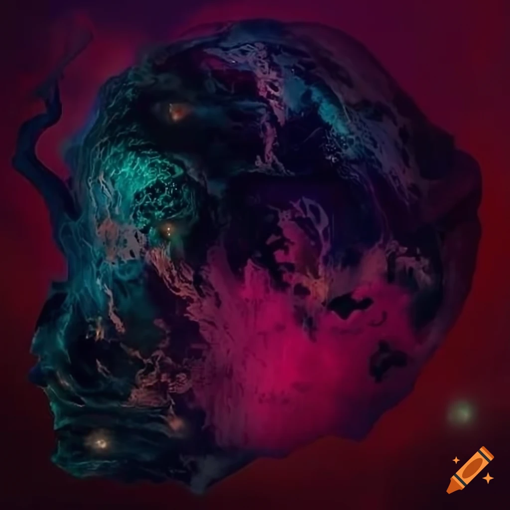 Map of dream territories for deep sleeper on Craiyon