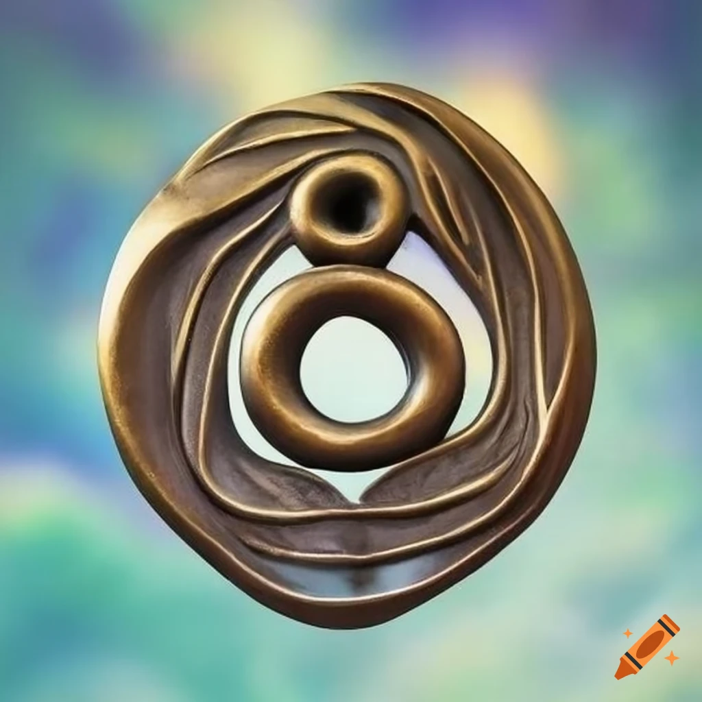 Magical symbol for soul healing in bronze on Craiyon