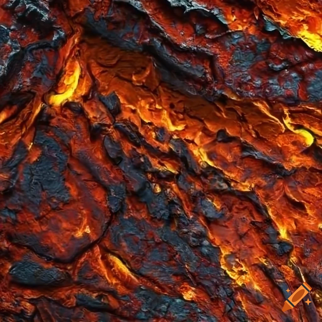 Magma texture with small cracks on Craiyon