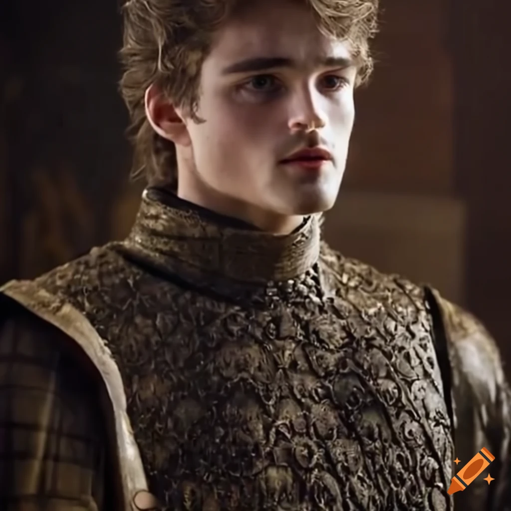 Jacob elordi portraying lord baratheon in medieval attire on Craiyon