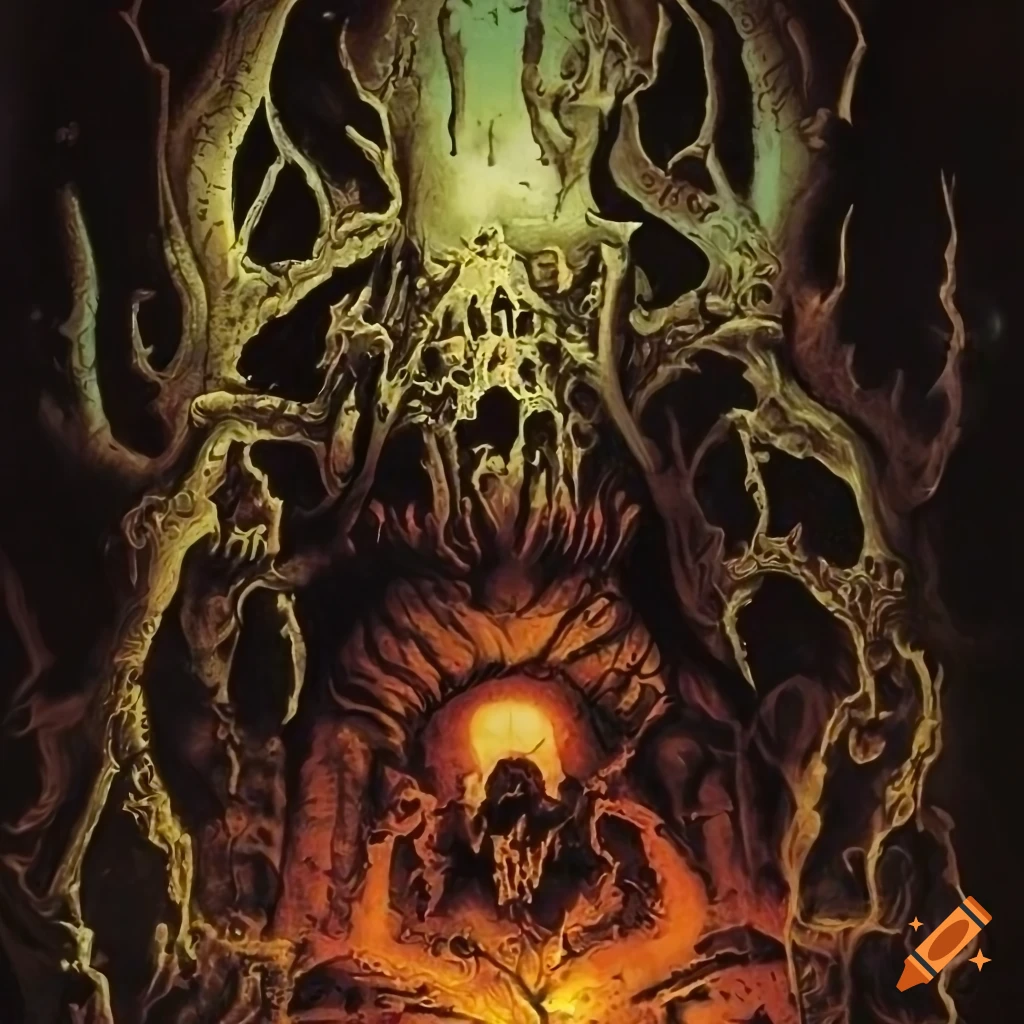 Dan seagrave death metal album artwork on Craiyon